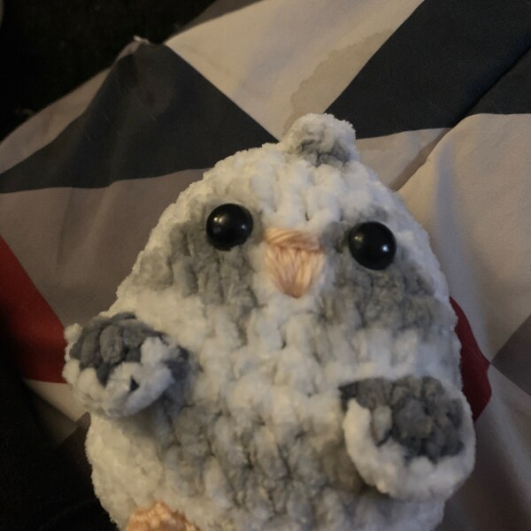 Crochet Cockatiel Amigurumi Chunky Plush Handmade Cute Bird Stuffed ...