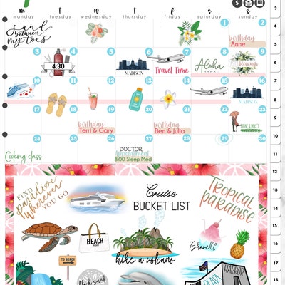 January 2023 Sidekick Stickers Essential Planning Stickers - Etsy