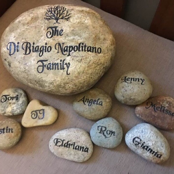 Engraved Mothers Day Stone, Etched or Carved Stone, Namesake Stone ...