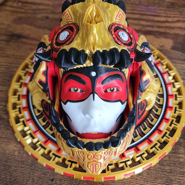 3D Printed Multi Color Hellequin Mask - Etsy