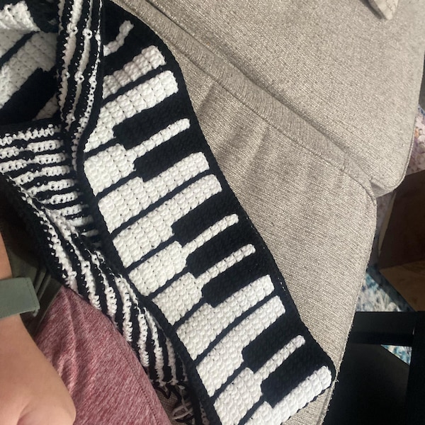 Piano Scarf Crochet Pattern for Mosaic Overlay Crochet (english ...