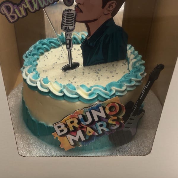 Brunos Mars Cake Topper - Musical Cake Topper - Inspired Bruno Mars - Etsy