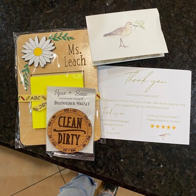 Teacher Sticky Note Holder, Best Teacher Ever, Teacher of the Year, End ...