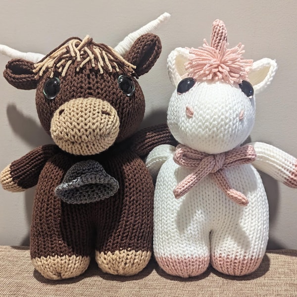 Highland Cow Knitting Machine Pattern PDF ONLY Addi Sentro - Etsy