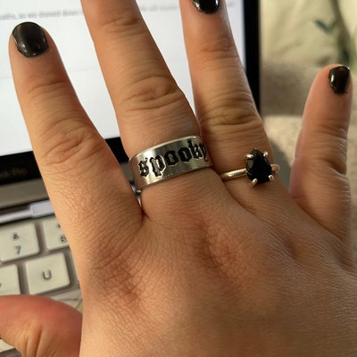Spooky Ring, Halloween, Horror, Goth Ring, Halloween Ring, Aluminum ...