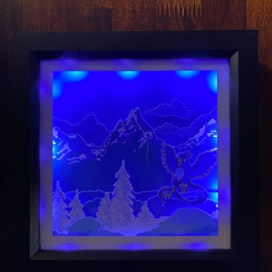 WILD UMBREON APPEARED Pokemon Framed 3D Paper Art Shadow Box - Etsy