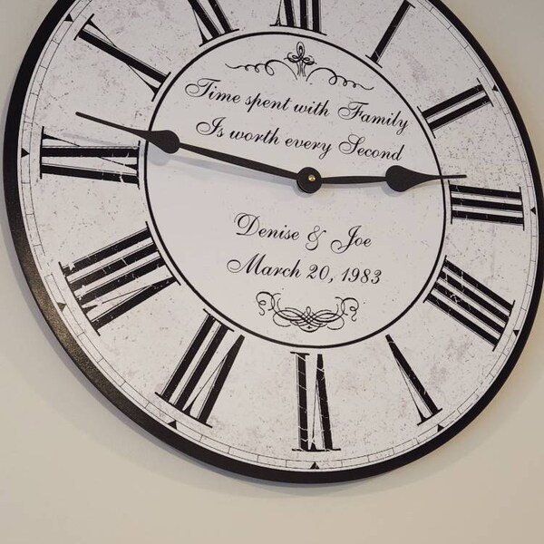 Wedding Clock- Grey Wedding Clock- Modern Wedding Clock - Etsy