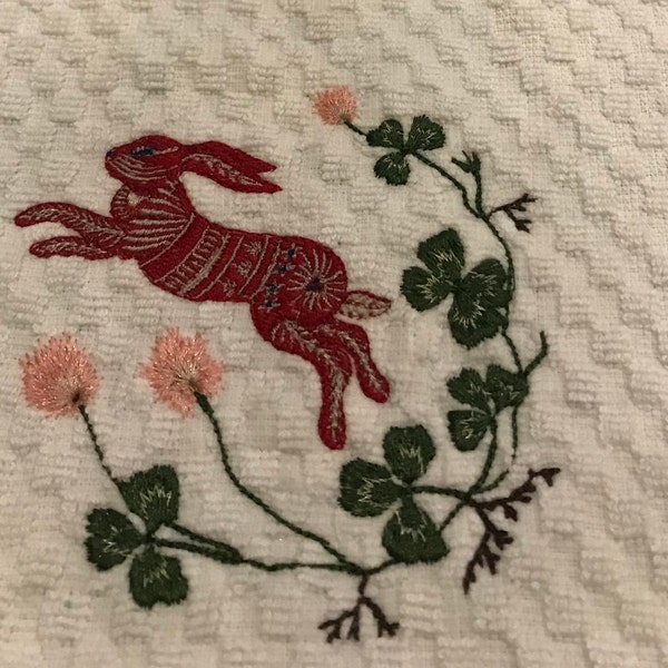 Christmas Winter Easter Bunny Rabbit Hare Folk Machine Embroidery ...