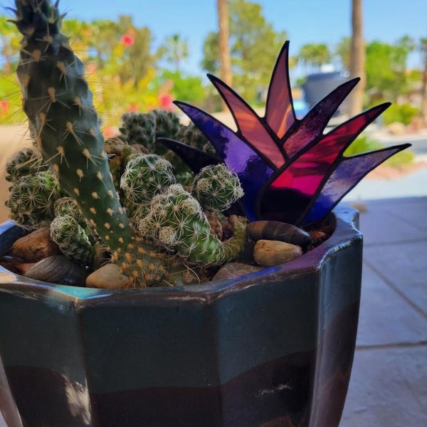 Purple Agave Stained Glass - Etsy