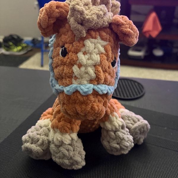 ITTY Paylin the Pony Snuggler + Stuffie 2-in-1 Crochet Pattern | No Sew ...
