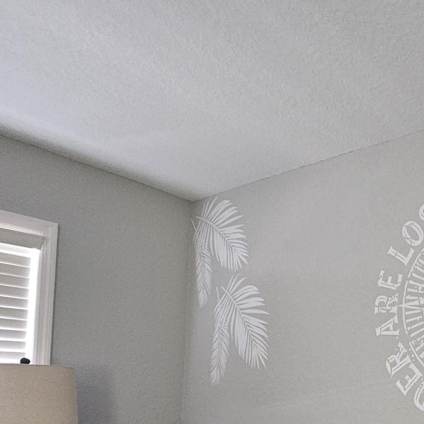 Palm Leaf Wall Decals – Tropical Vinyl Decor in Singles or Sets, Easy ...