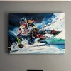 Surfing Art, Large Horizontal Art, Surfing Wall Art, Textured Art ...