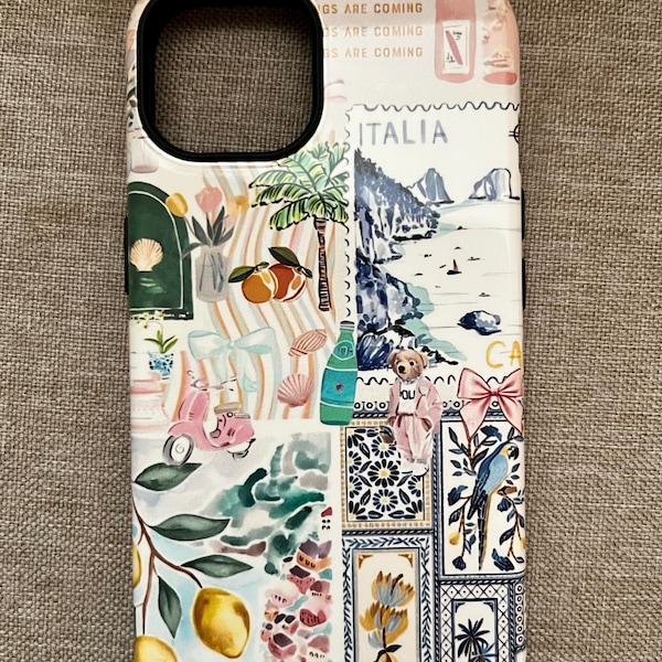 Coquette Italian Summer Collage Phone Case, Coastal Italy Phone Case ...