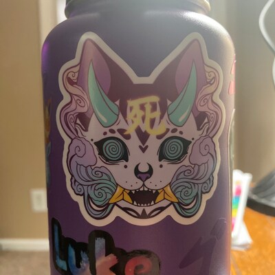 Oni Cat 3in Sticker - Etsy