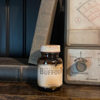 Fallout 4 Inspired Unofficial Weathered Buffout Glass Bottle Container ...