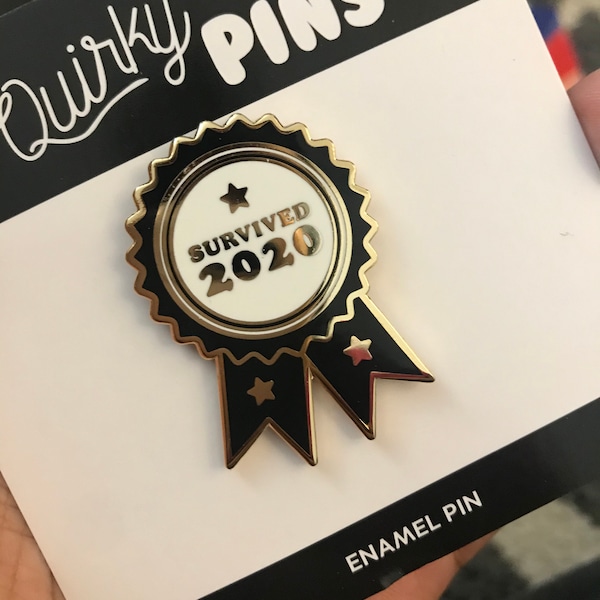 Survived 2020 Award Enamel Pin - Etsy