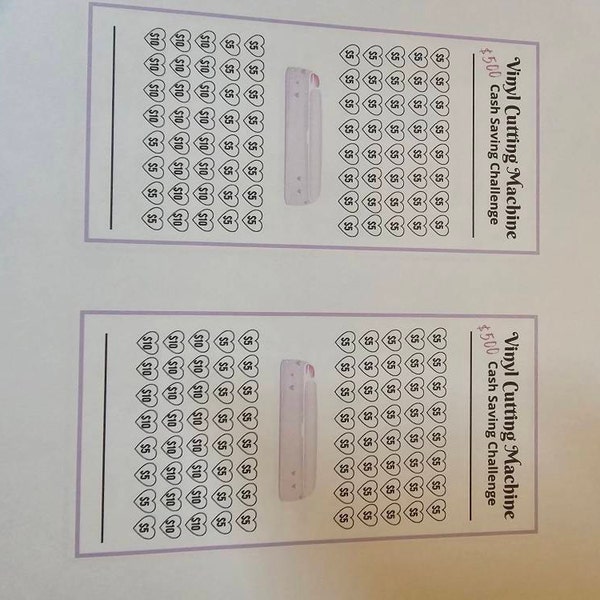 A6 Paper Cutter Savings Challenge Printable for Hobby Craft Design ...