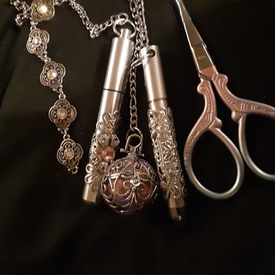 Chatelaine Tools Mini Ink Pen and Stylus on a Chain Silver or Bronze - Etsy