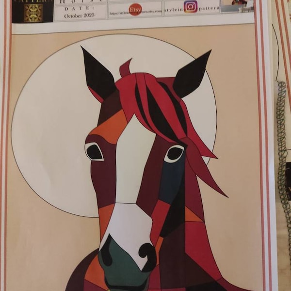 Patchwork Wolf Pattern , Wolf Quilt Pattern , PDF Quilt Pattern ,quilt ...