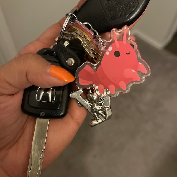 Freshwater Aquarium Shrimp Keychain | Cartoon Exotic Crustacean Pet Art ...