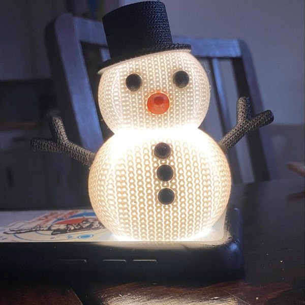 3D Printing STL Files Christmas, Knitted Snowman Ornament Tree, Winter ...