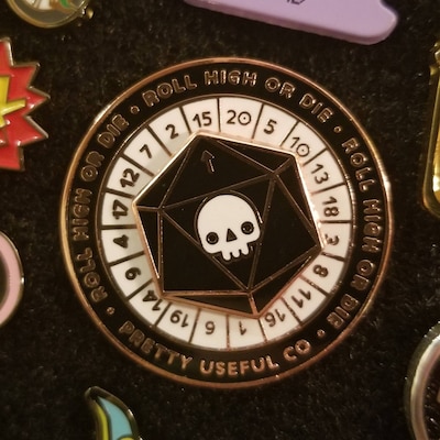 Roll High or Die: D20 Spinner Enamel Pin D&D - Etsy