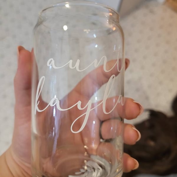 Clear Glass Cans | Personalized Glass Can| Name Mug | Beer Can Glass ...