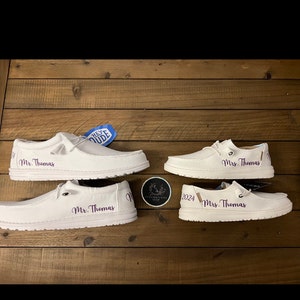 Womens / Wedding Custom Dude Shoes Perfect for Custom Gifts, Bridal ...
