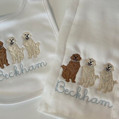 Monogrammed Simple Bow Burp Cloth or Bib - Etsy