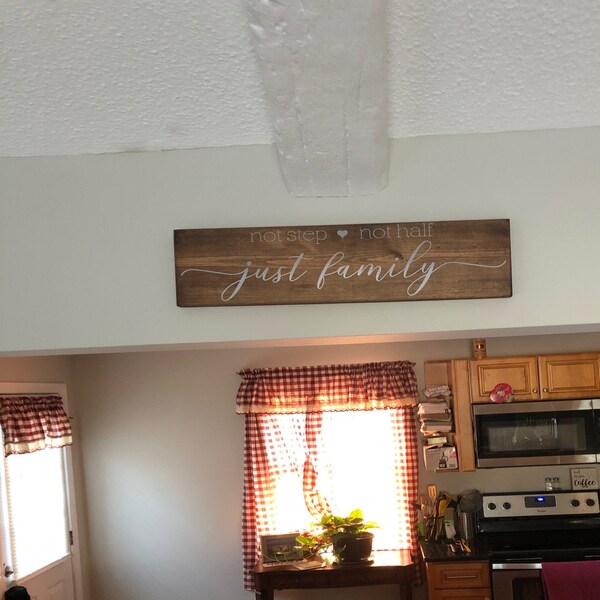 Family Sign | Not Step Not Half Just Family Sign | Blended Family Sign ...