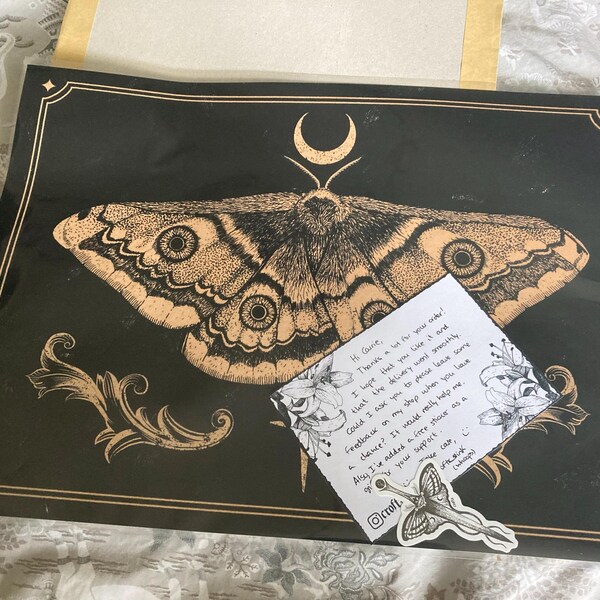 Fear and Hunger Moonless A4 A3 A5 Art Print - Etsy