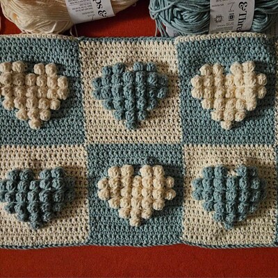 Crochet Pattern, Choo Choo Train Bobble Stitch Blanket, Afghan, Sofa ...