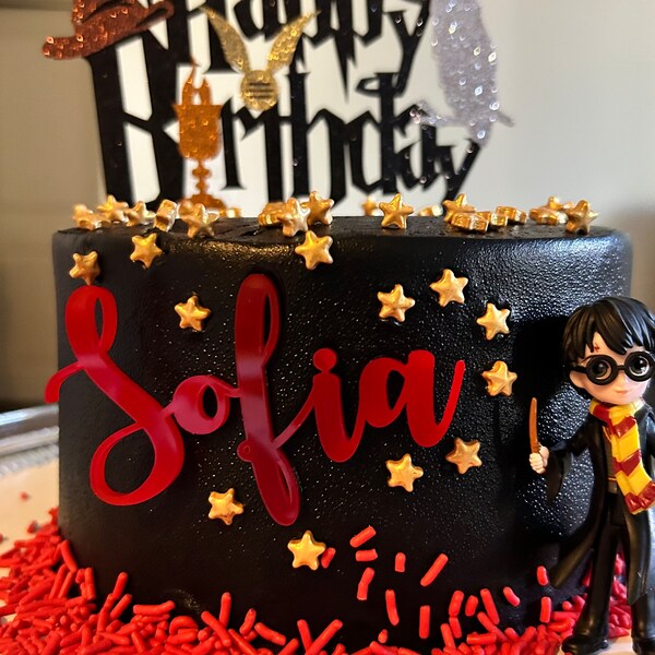 Cursive - Acrylic Custom Cake Name Tags, Cake Charms, Place Cards for ...