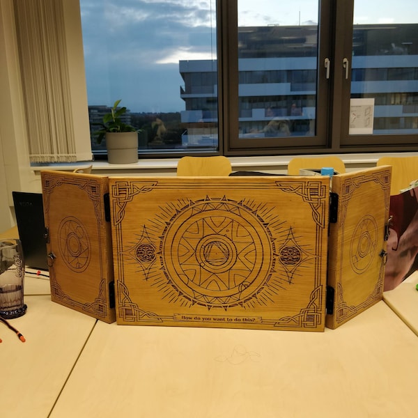 Dungeon Master Screen | Wooden RPG Screen Gift | Dnd Gift | Table Top ...