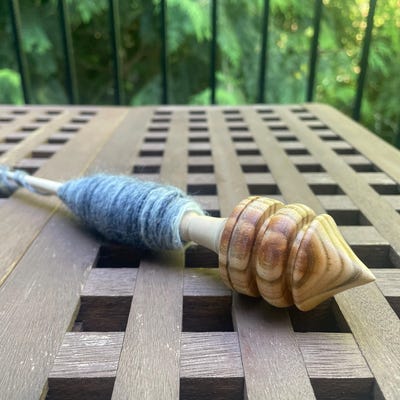 Walnut Wood Spindle Display Stand for Drop and Support Spindles holds ...