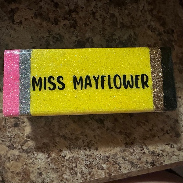 Personalized Board Eraser|pencil Eraser|glitter Eraser|cute Teacher ...