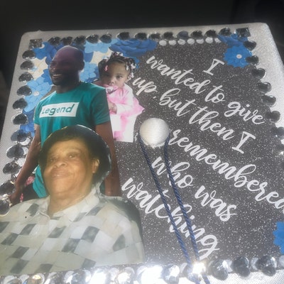 Printable Grad Cap Topper, DIY Graduation Cap Topper, Wanted to Give Up ...