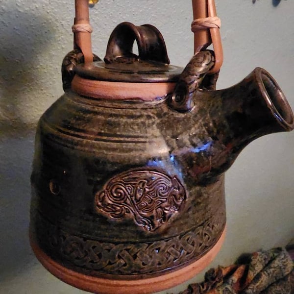 Irish Celtic Pottery 'tea Pot' - Etsy