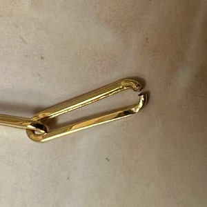 14k Yellow Gold Fancy Paperclip Chain Necklace, Bracelet 3.5mm 4.5mm 5 ...