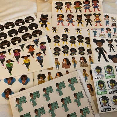 17 Clean up African American Stickers for Planners and - Etsy