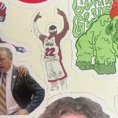 Michael Jordan Game Winner Celebration Glossy Sticker 3 - Etsy