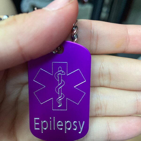 Medical Alert Custom Engraved Medic ID Military Dog Tag Emergency ...