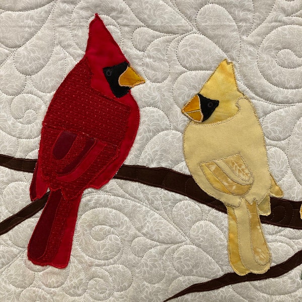 Northern Cardinal 8" Applique Block - Etsy