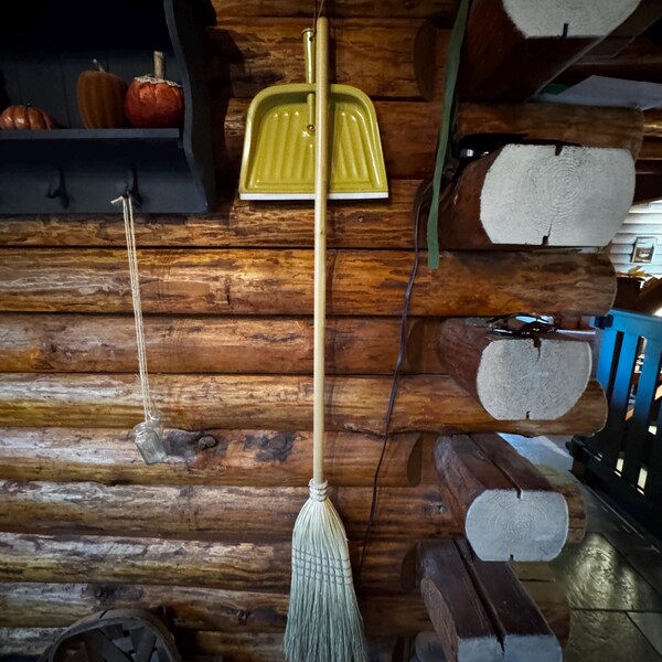 Lightweight Corn Broom: Handmade Kitchen Broom, Natural Poplar Handle ...