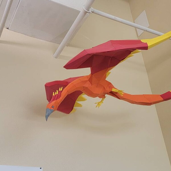 Phoenix, Papercraft, Pepakura, Lowpoly, Low Polygon, 3D Papercraft ...