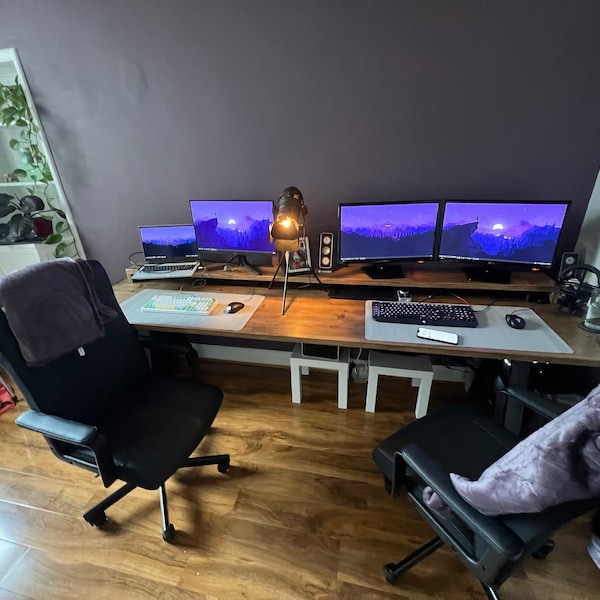 Bespoke Rustic Gaming Desk With A Frame Industrial Legs - Etsy UK