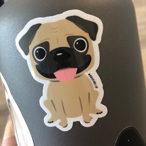 Mini Pug Sticker Pug Sticker Pug Decal Waterproof Vinyl Sticker Pug Dog ...