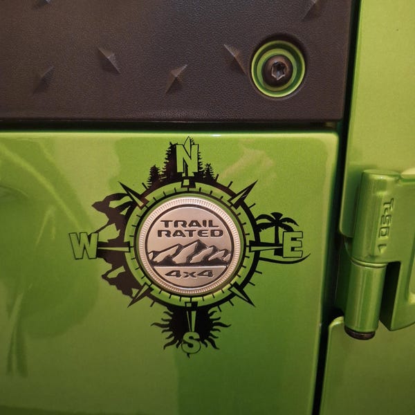 ADVENTURE Compass Jeep Trail Badge Decal - Etsy