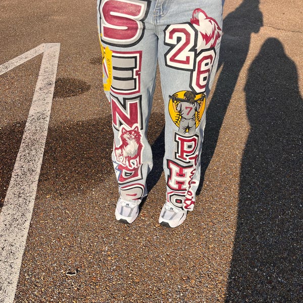 Custom Senior Pants – Hand-painted Graduation Jeans – Class of 2026 ...