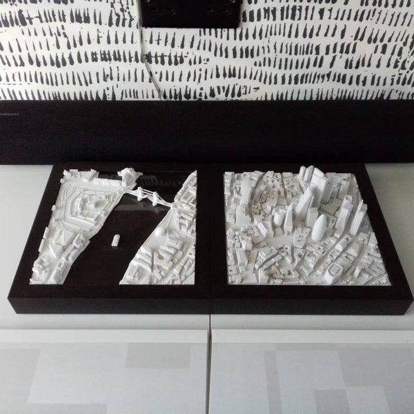 Custom 3D City Model Unique Decor Architectural Sculpture Personalized ...